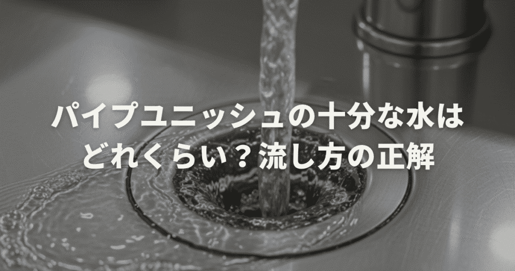 パイプユニッシュの十分な水はどれくらい？流し方の正解 | お家の洗剤屋さん